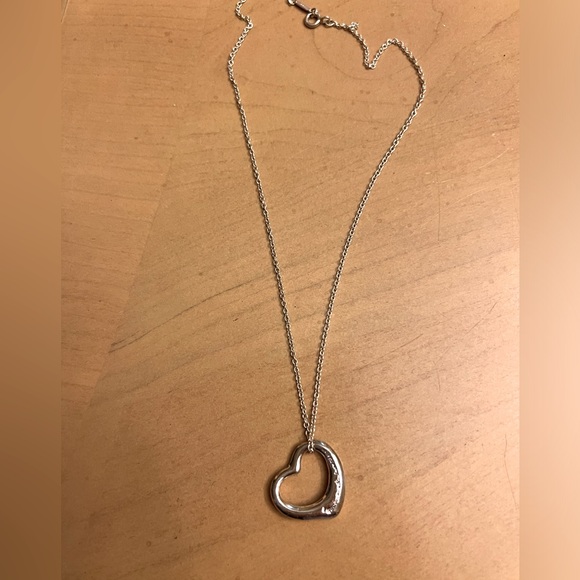 Tiffany & Co. | Jewelry | Tiffany Co Open Heart Sideway Necklace | Poshmark